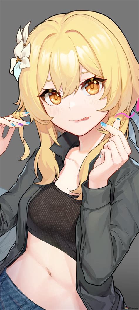 Hot Blonde Girl Lumine Genshin Impact 2k Wallpaper Download