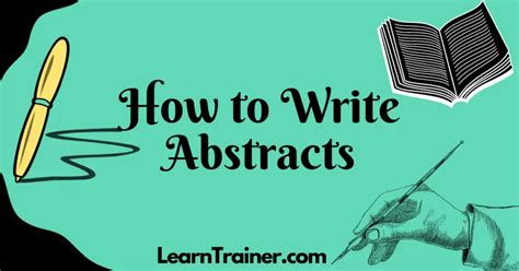 How To Write Abstract For Poster Presentation LearnTrainer Com