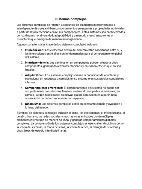 Sistemas Complejos Pdf