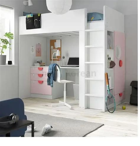 이층침대 책상 서랍 책장 옷장 침대 매트리스 포함