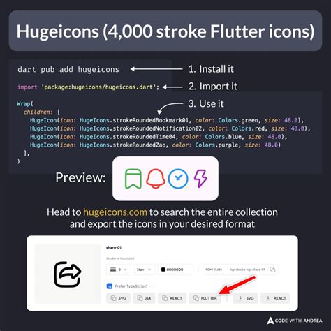 New Free Flutter Icon Library 4000 Icons From Hugeicons Dev Community