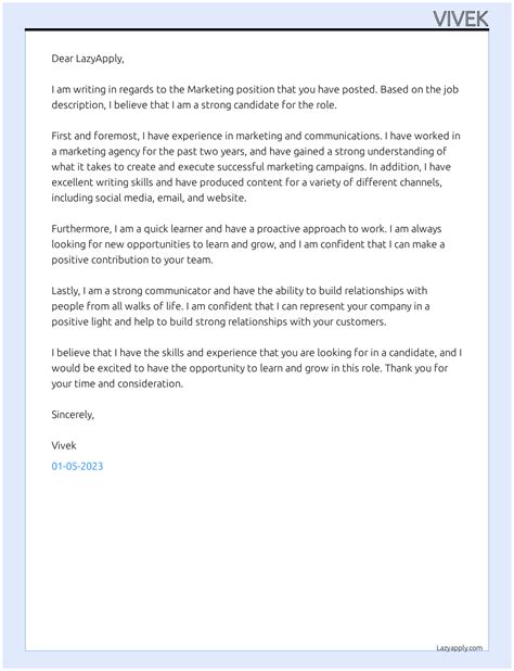 Cover Letter For Lazyapply Lazyapply