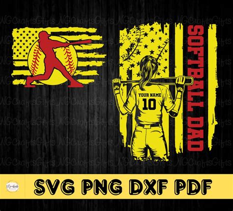 Custom Softball Dad Svg Softball Dad Svg Softball Dad Png Dad Life