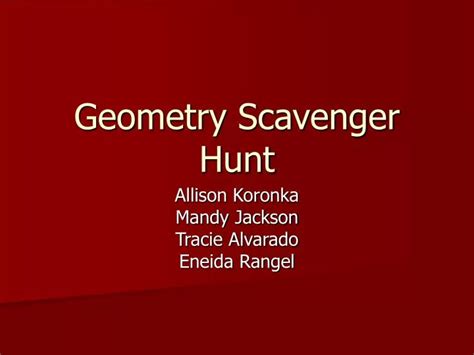 Ppt Geometry Scavenger Hunt Powerpoint Presentation Free Download