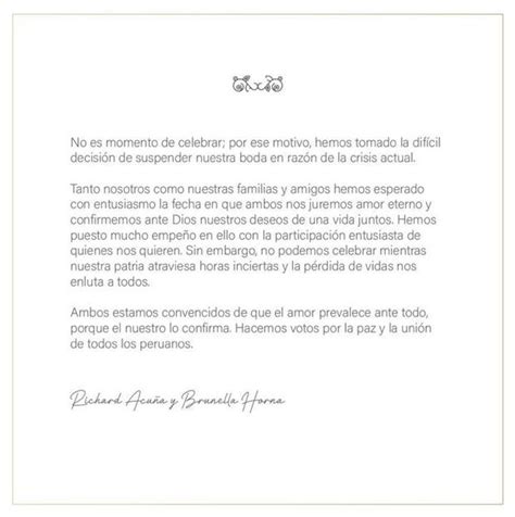 ¡brunella Horna Y Richard Acuña No Se Casan Suspenden Su Boda Por