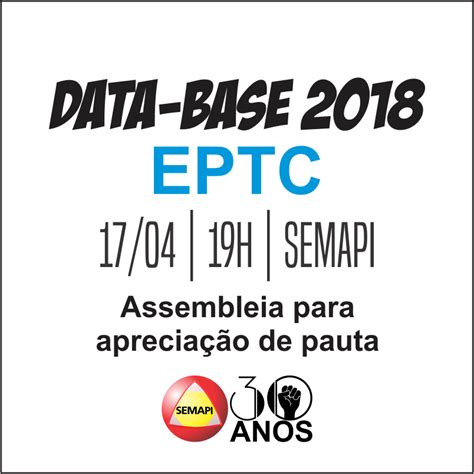 Data Base SEMAPI Data Base Assembleias para apreciação de pauta