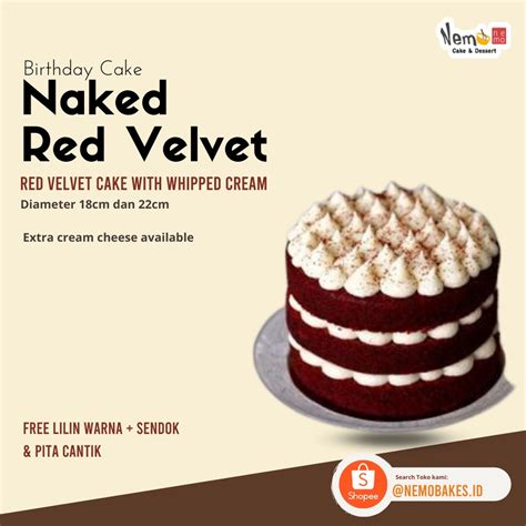 Jual NAKED RED VELVET CAKE CREAMCHEESE RED VETVET CAKE BY