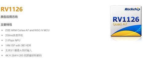 基于四核arm Cortex A7内核，rv1126、rv1109、rv1103、rv1106新一代人工智能视觉芯片 Mingjiada