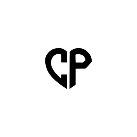 Cp Monogramme Logo Design Lettre Texte Nom Symbole Monochrome Logo