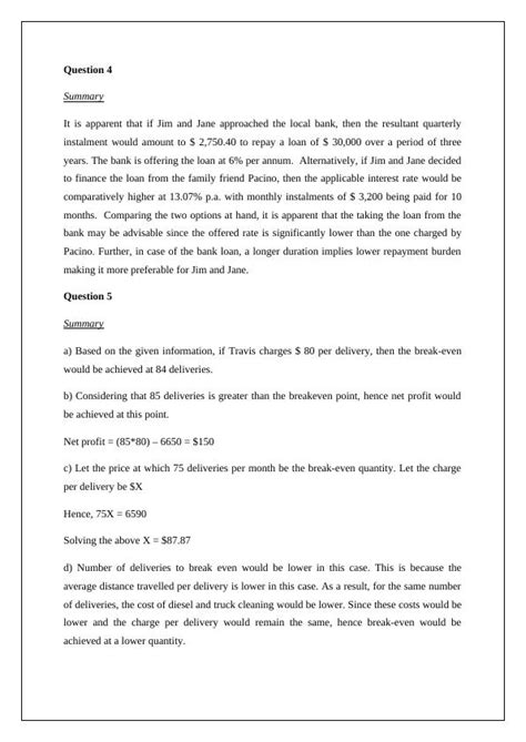 Quantitative Methods For Business Loan Analysis And Profit