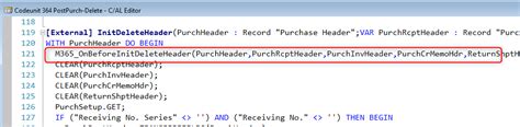 Event Request Codeunits 363 And 364 Function Initdeleteheader