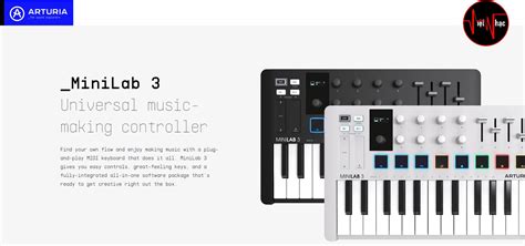Midi Controller Arturia MiniLab 3 25 Slim Key Controller White Việt