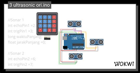 Ultrasonic Ori Ino Wokwi ESP STM Arduino Simulator