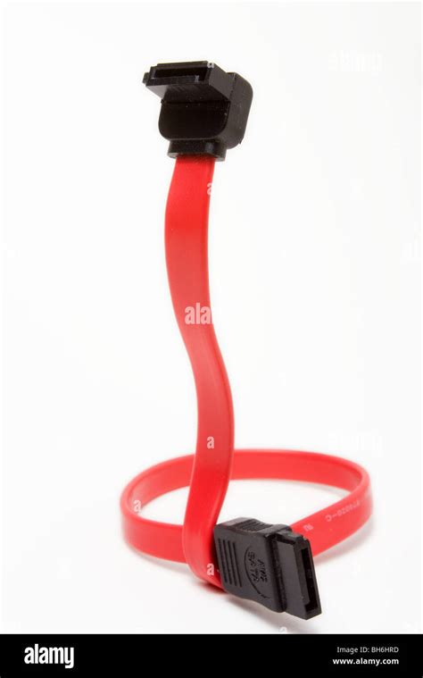 Sata Hdd Data Cable To Motherboard Interface Isolated Against White Background Stock Photo Alamy