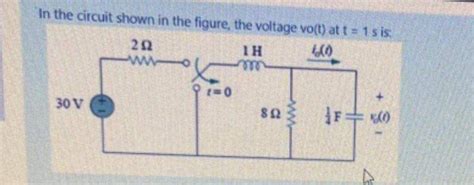Solved In The Circuit Shown In The Figure The Voltage Vo T Chegg