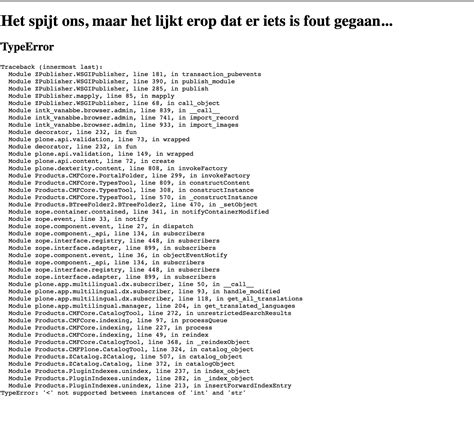 problems with ntent create and indexing plone support plone