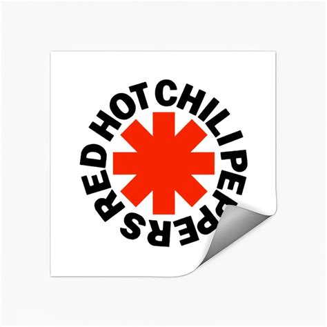 Red Hot Chili Peppers Unisex Sticker Red Asterisk Sold By Edward