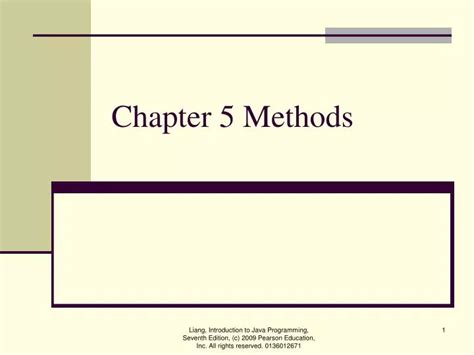Ppt Chapter 5 Methods Powerpoint Presentation Free Download Id854815