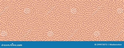 Horizontal Natural Coral Pattern Peach Fuzz Abstract Poster Design With Reaction Diffusion