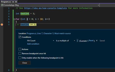 Use The Right Type Of Breakpoint Visual Studio Windows Microsoft Learn