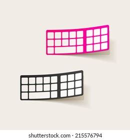 Vector Minimalistic Mechanical Keyboard Layout Stock Vector Royalty Free