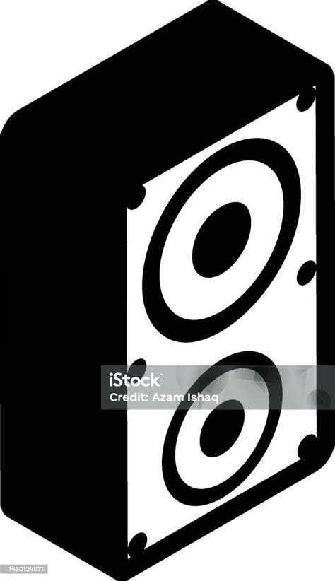 플로어 스탠딩 스피커 아이소메트릭 개념 오디오 엔진 벡터 개요 아이콘 디자인 영화 제작기호 비디오 제작 장비 사인 스트리밍 미디어 및 영화 제작자 스톡 일러스트레이션 높은음