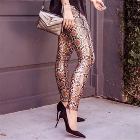 Commando Pants Jumpsuits Commando Faux Leather Snake Print