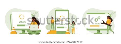 System Web Application Upgrade Procedure Set Stock Vector Royalty Free 2268897919 Shutterstock