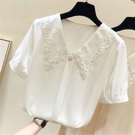 Aiertu Women Spring Summer Style Chiffon Blouses Shirts Lady Casual
