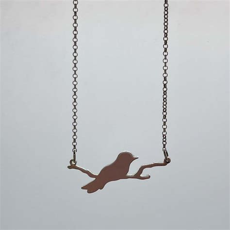 Bird On Branch Necklace Posy Fine Jewellery Engagement Rings