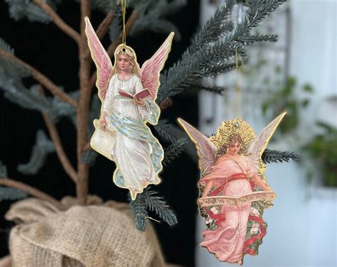 3 Piece Vintage Kurt Adler Holiday Trim Cardboard Die Cut Christmas