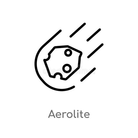 Outline Aerospace Vector Icon Isolated Black Simple Line Element Illustration From Astronomy