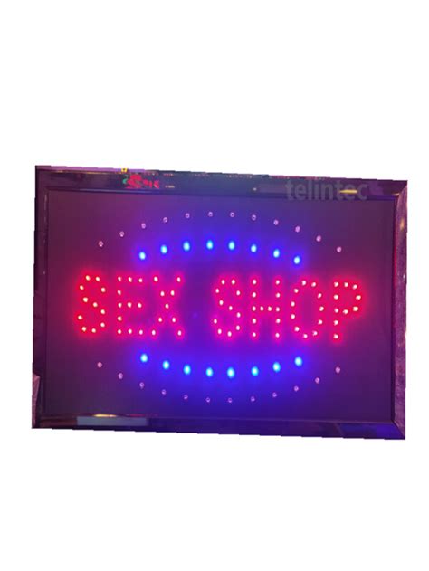 Placa Led Sinal Letreiro Sex Shop 110v Shein Brasil