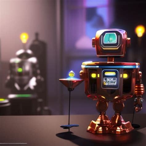 Tini Robot Serving Martini Ai Generated Artwork Nightcafe Creator