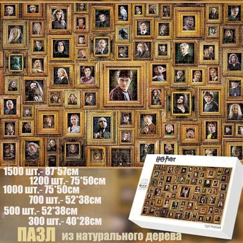 Пазлы деревянные для детей и взрослых Гарри Поттер подарочный набор купить с доставкой по