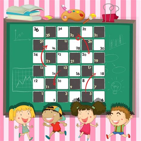 Plantilla De Juego Con Ni Os En El Aula Vector Gratis
