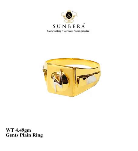 Male New Design Gents Gold Ring Plain At Rs 7356 In Mumbai Id