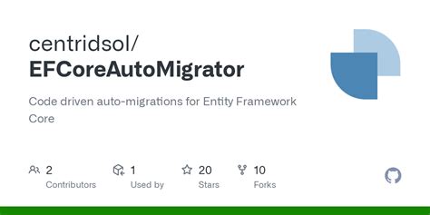 Github Centridsolefcoreautomigrator Code Driven Auto Migrations For Entity Framework Core