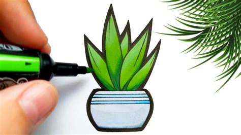 Comment Dessiner Une Plante En Pot Dessin Facile