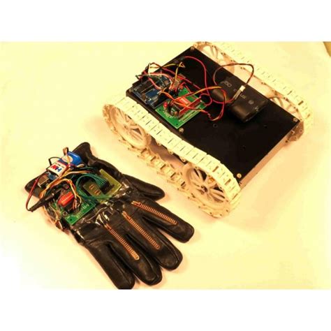 Project Kits Rf Controlled Flex Sensor Based Hand Gesture