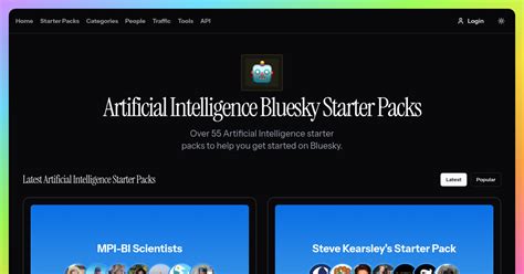 Artificial Intelligence Bluesky Starter Packs 58 Lists • Jun 2025
