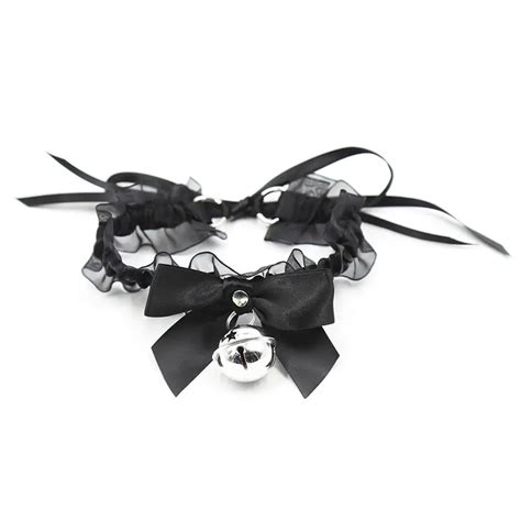 Sexy Lingerie Lovely Cosplay Cat Collar Bdsm Bondage Restraints Lace