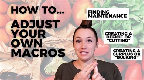 How To Adjust Your Own Macros Youtube