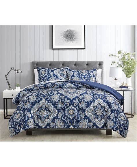 Sunham Classic Damask 3 Pc Comforter Set Exclusively At Macy S In