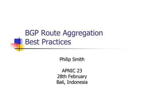 pdf bgp route aggregation best practices dokumen tips