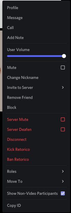 Right Click Menu When On A User Issue V Xlabs Dh Web Github