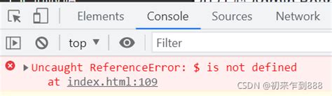 解决报错uncaught Referenceerror Is Not Defined At Indexhtmlt Defined