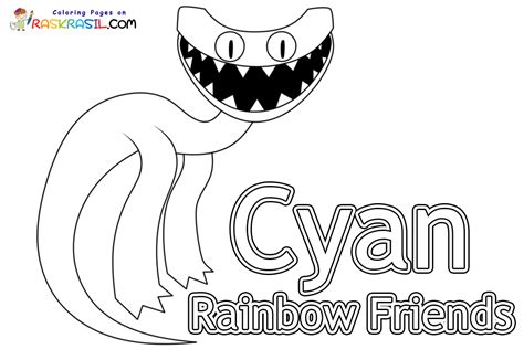 Dibujos De Cyan Rainbow Friends 2 Para Colorear🔅 Transforme Se Em Um Kiwi Com O Tigres Feminino