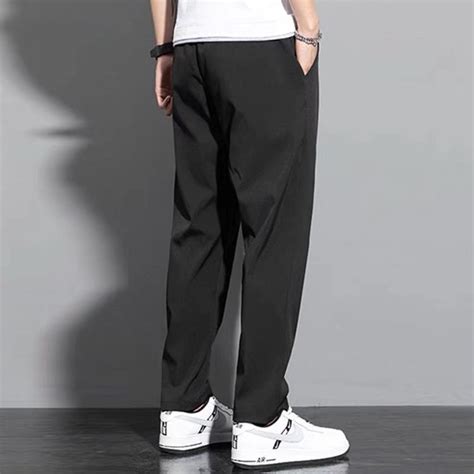 กางเกงแฟชั่นผู้ชาย กางเกงขายาวชาย กางเกงขาปล่อยชาย สไตล์เกาหลี ผ้านิ่มใส่สบาย Mixasale