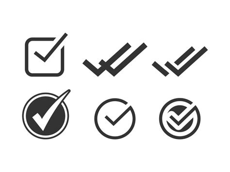 Check Mark Icon Set Illustration 50527093 Vector Art At Vecteezy